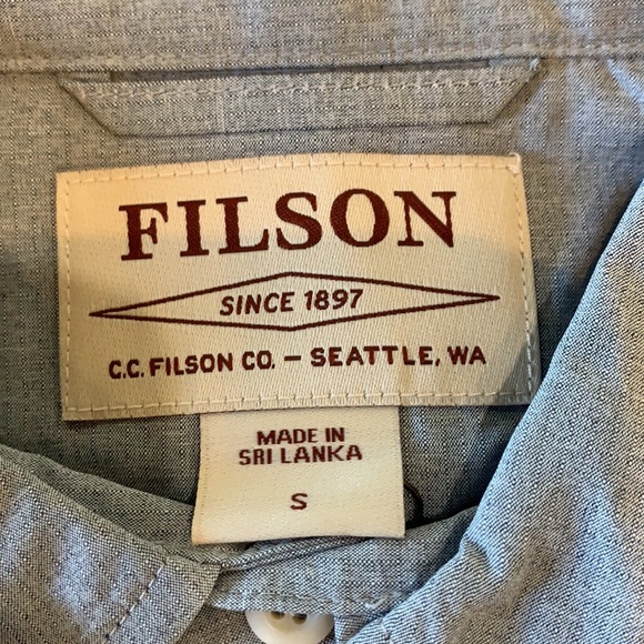Filson | Shirts | Cc Filson Short Sleeve Snap Front Shirt New Bluestone ...